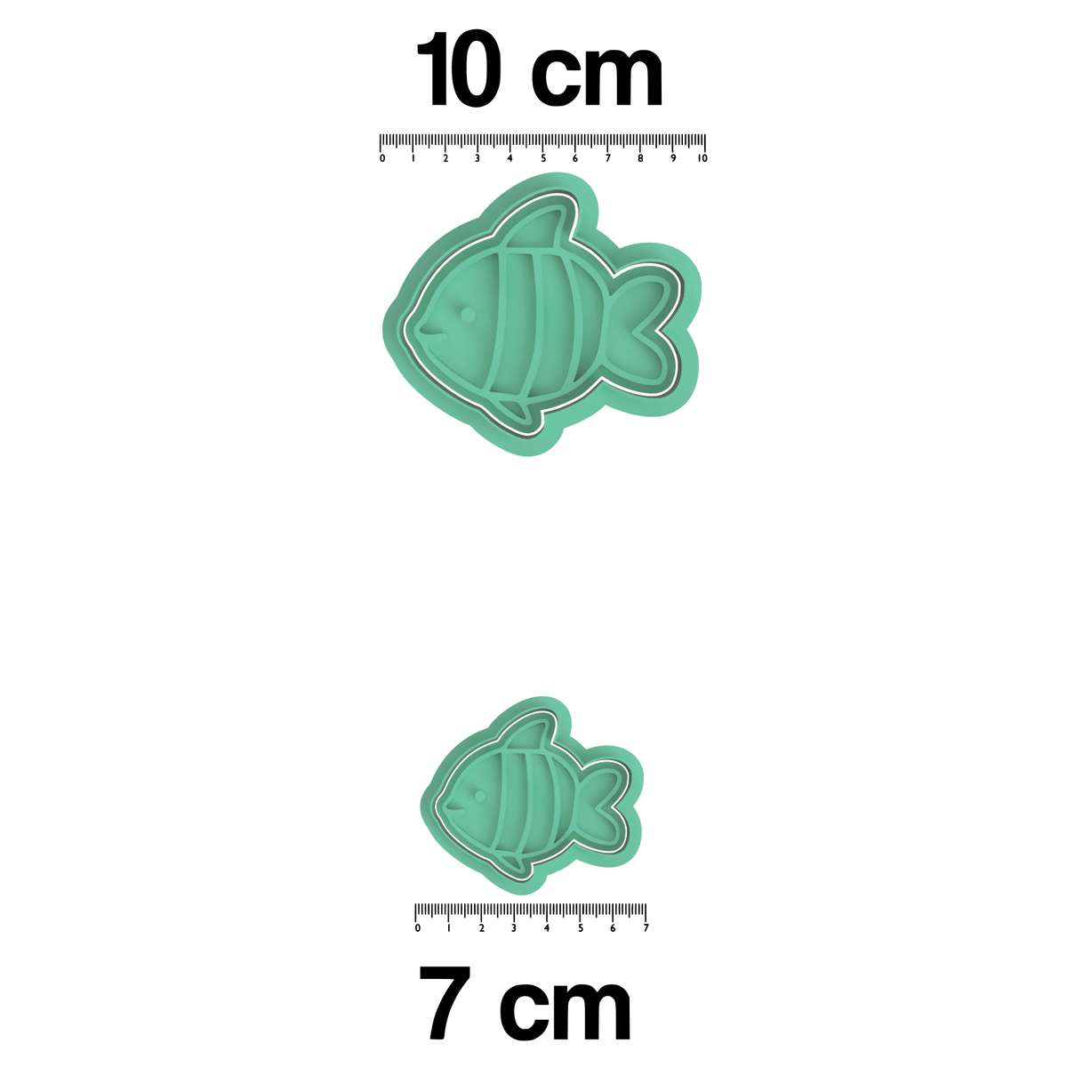 Sea Creatures- Fish Cookie Cutter And Embosser Stamp