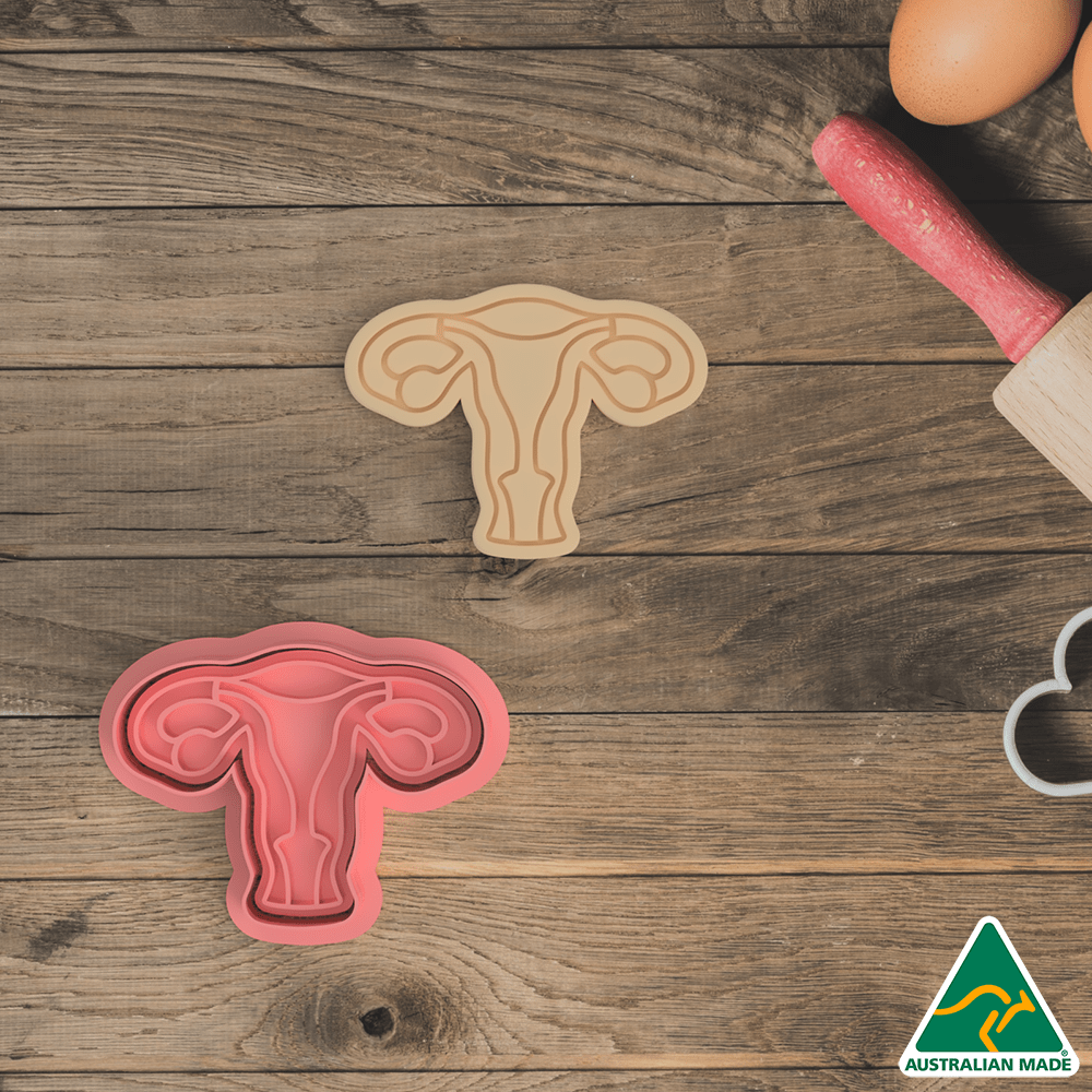 Uterus Cookie Cutter and Embosser Stamp